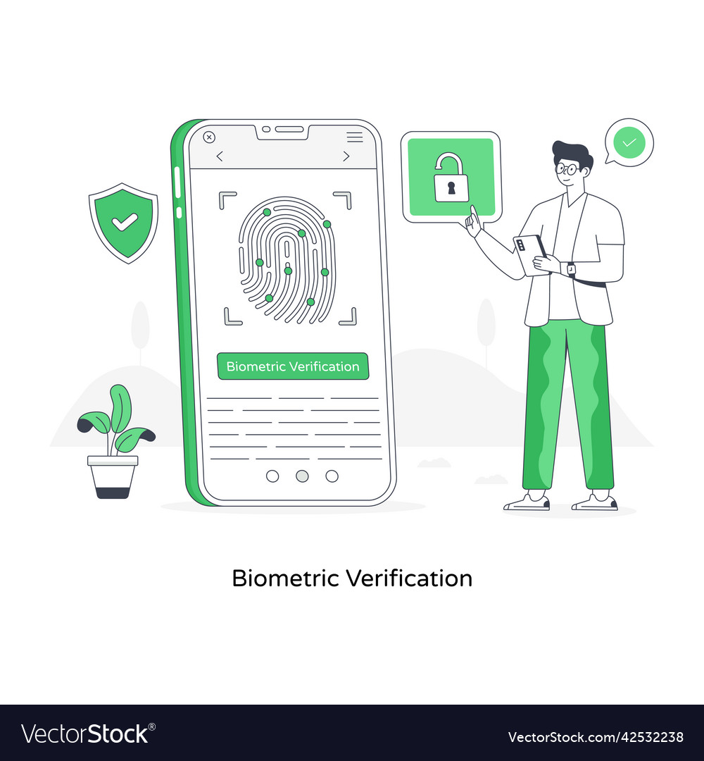 Biometric Verification Royalty Free Vector Image