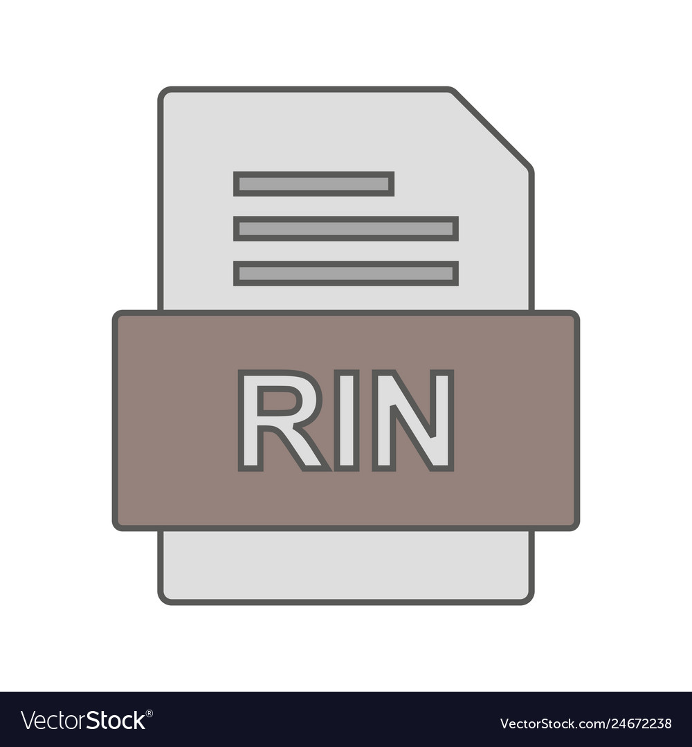 Rin file document icon Royalty Free Vector Image