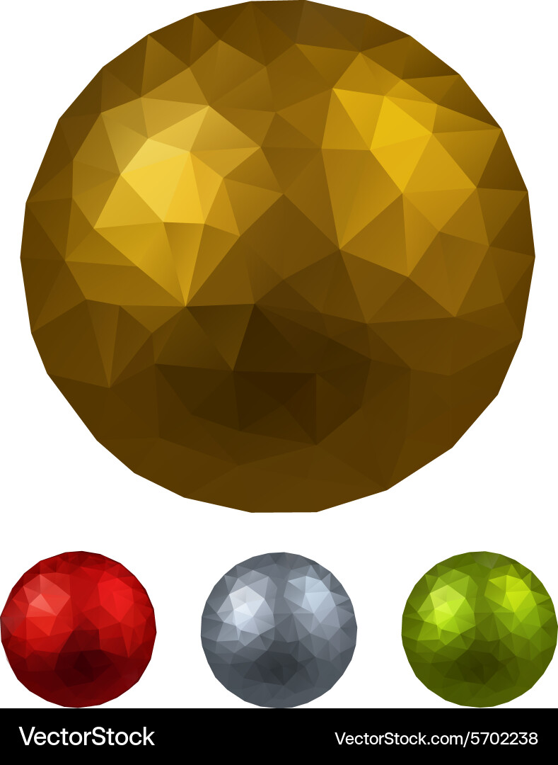 Set textured realistic balls Royalty Free Vector Image