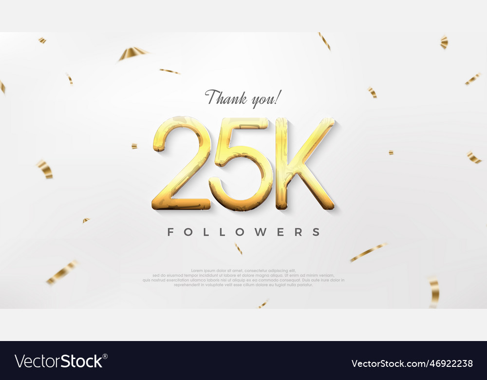 Thanks to 25k followers celebration Royalty Free Vector