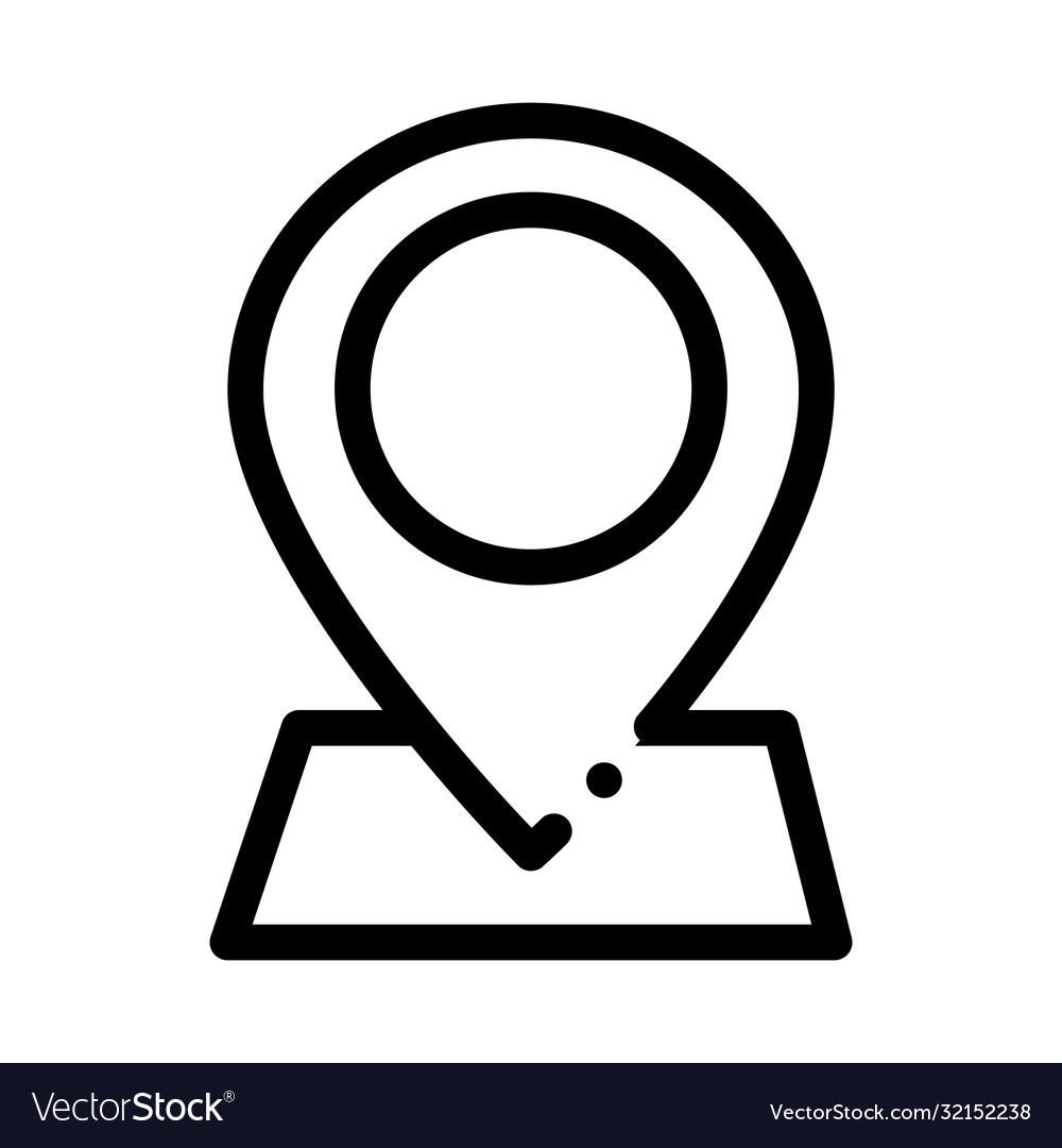 Webshop gps location mark icon outline Royalty Free Vector