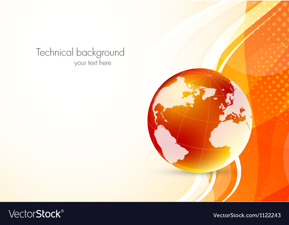 Background with globe Royalty Free Vector Image