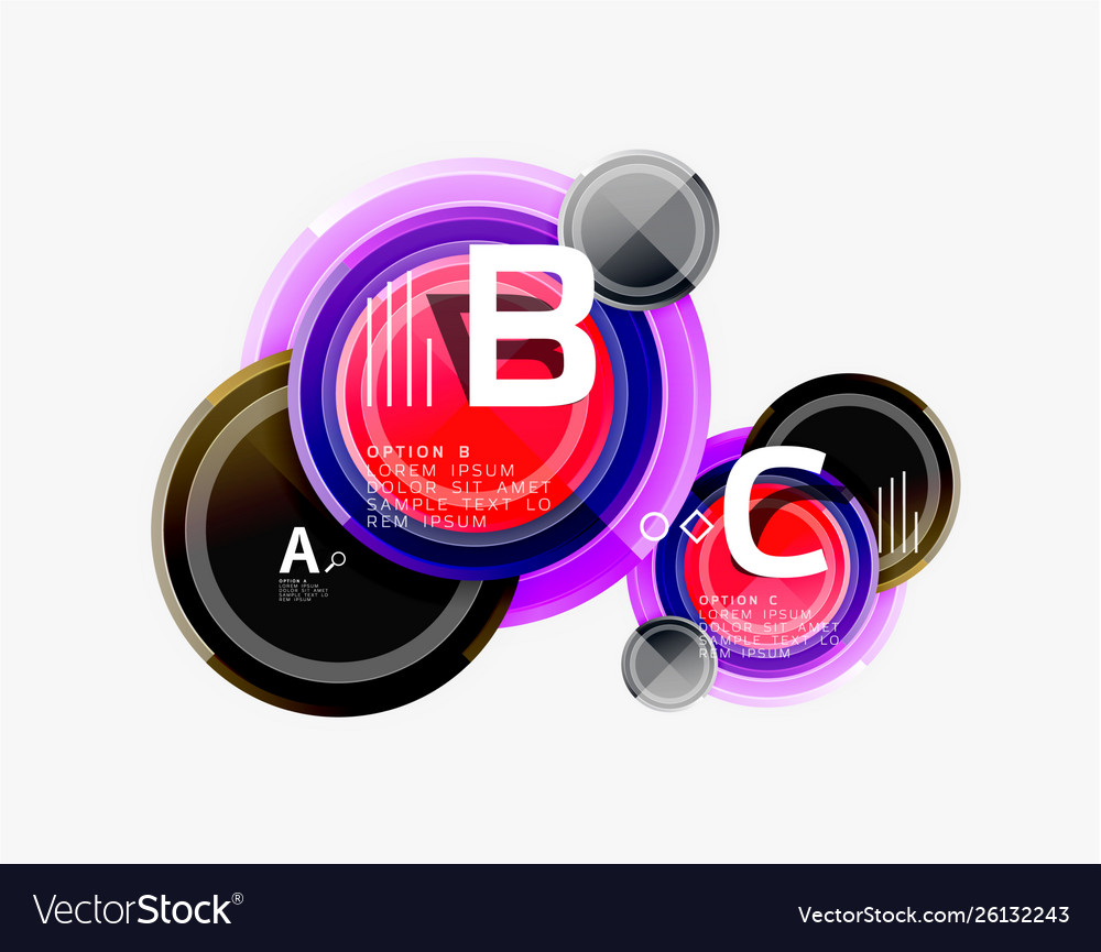 Circular pattern abstract circles composition Vector Image