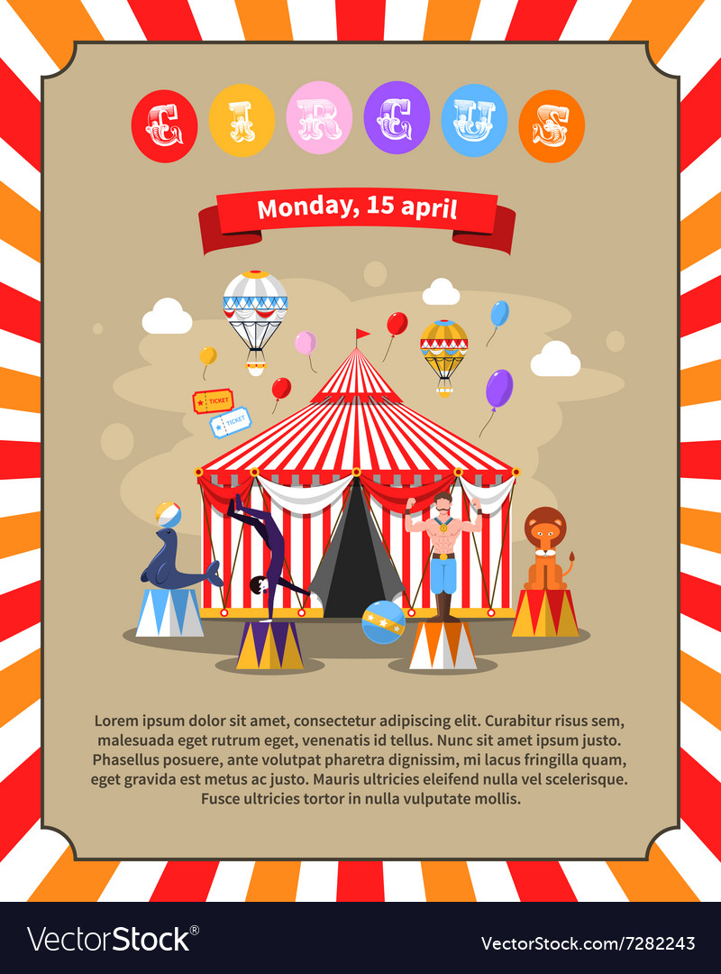 Circus Poster Royalty Free Vector Image - VectorStock
