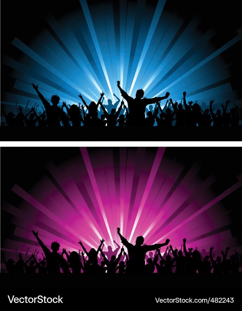 Crowd scenes Royalty Free Vector Image - VectorStock