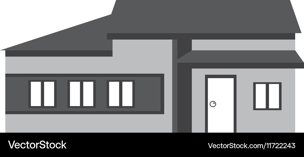 Exterior house isolated icon Royalty Free Vector Image