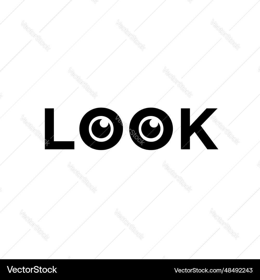 Eye letter look logo icon design template Vector Image