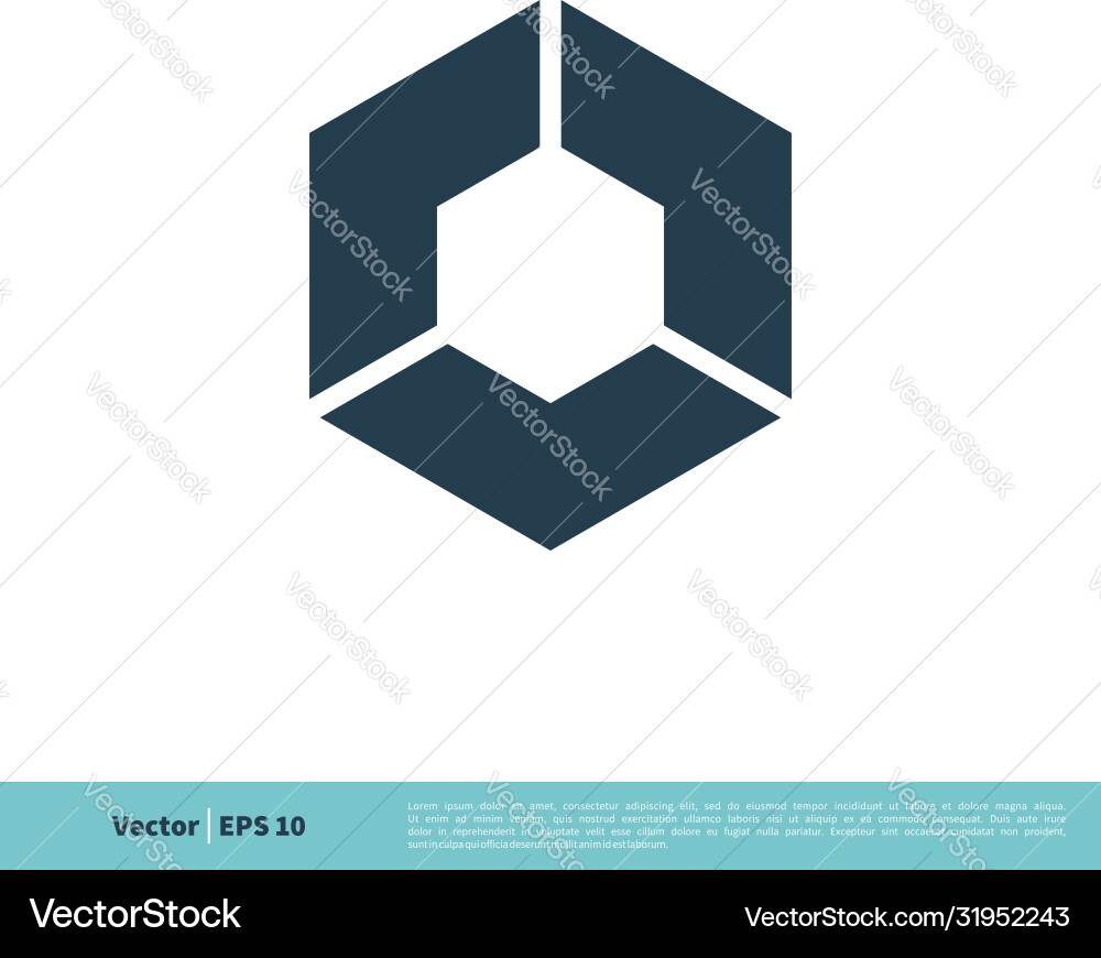 Hexagon letter o icon logo template design eps 10 Vector Image