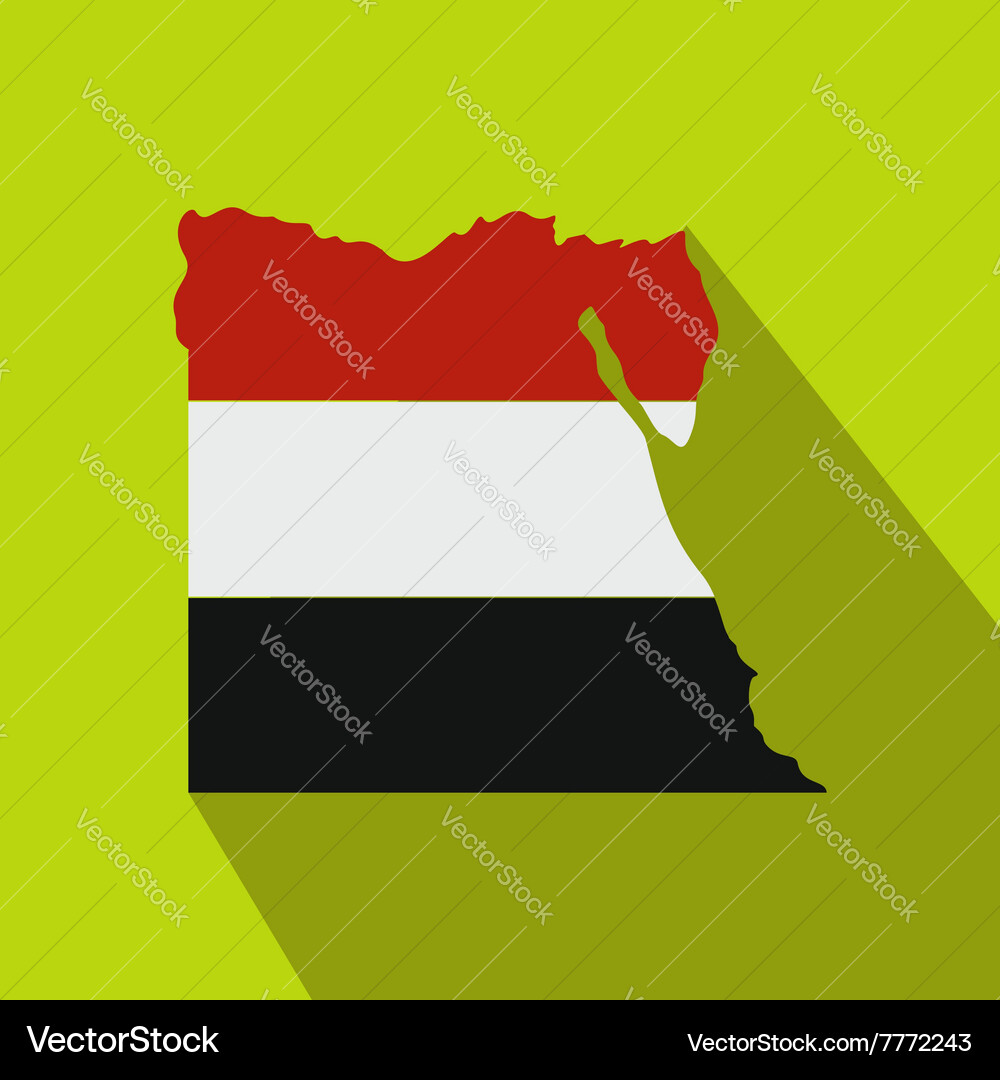 Map egypt with image national flag Royalty Free Vector Image