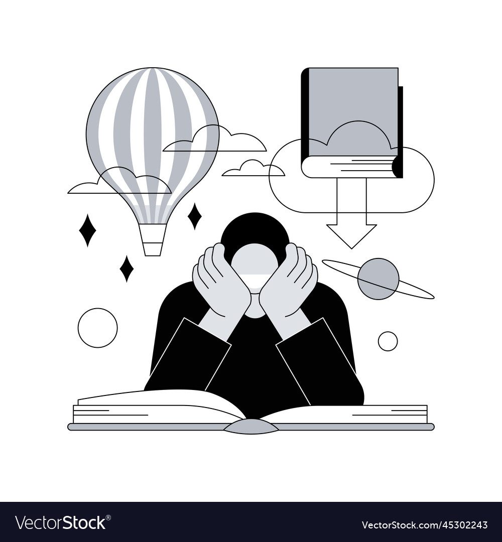 Read a book abstract concept Royalty Free Vector Image