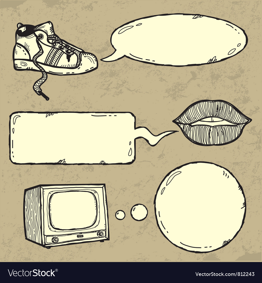 Talking things Royalty Free Vector Image - VectorStock