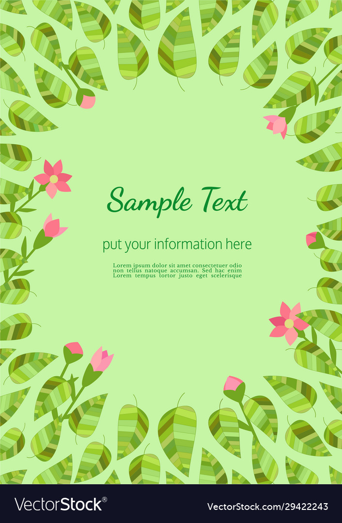 Template spring flyer Royalty Free Vector Image