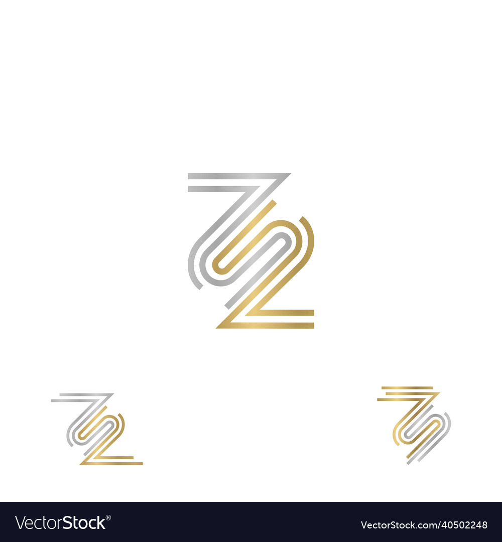 Alphabet initials logo sz zs z and s Royalty Free Vector