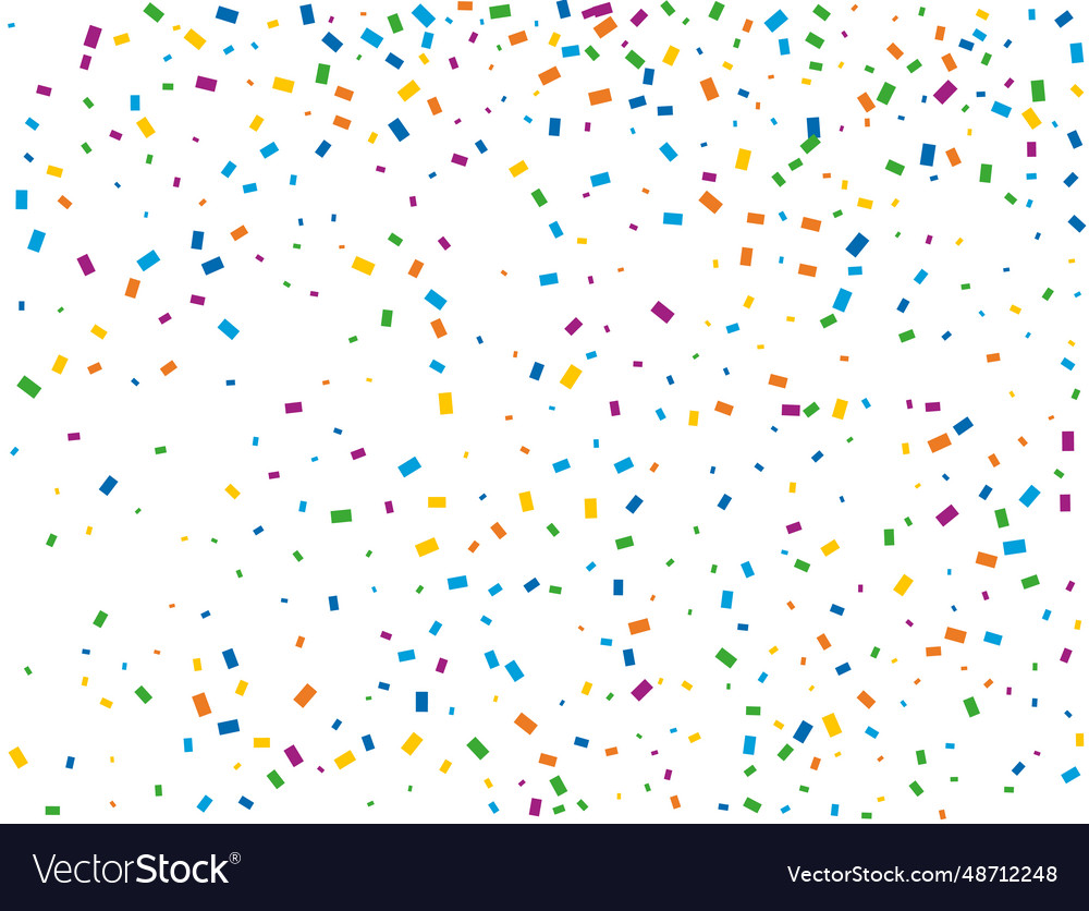 Christmas rectangular confetti light rainbow Vector Image