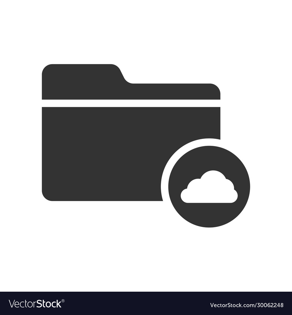 Cloud folder icon Royalty Free Vector Image - VectorStock