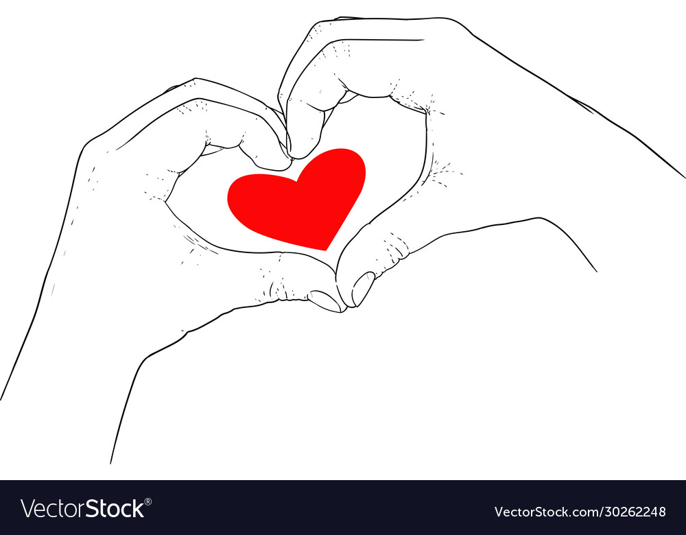 Hands showing heart Royalty Free Vector Image - VectorStock Hands showing heart Royalty Free Vector Image - VectorStock