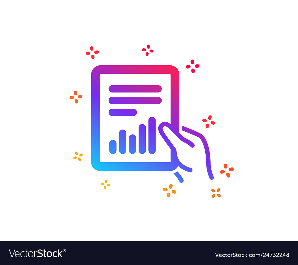 Report document icon analysis chart Royalty Free Vector