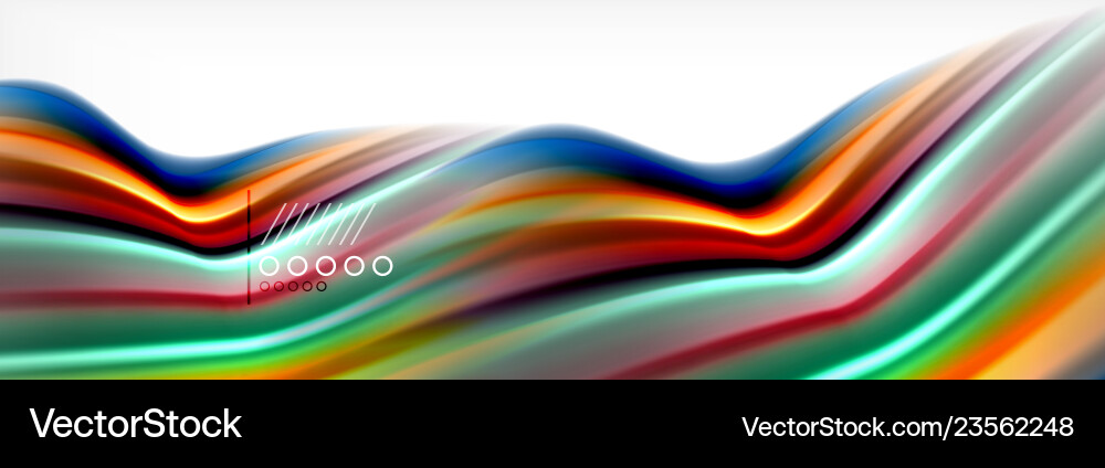 Smooth liquid blur wave background color flow Vector Image