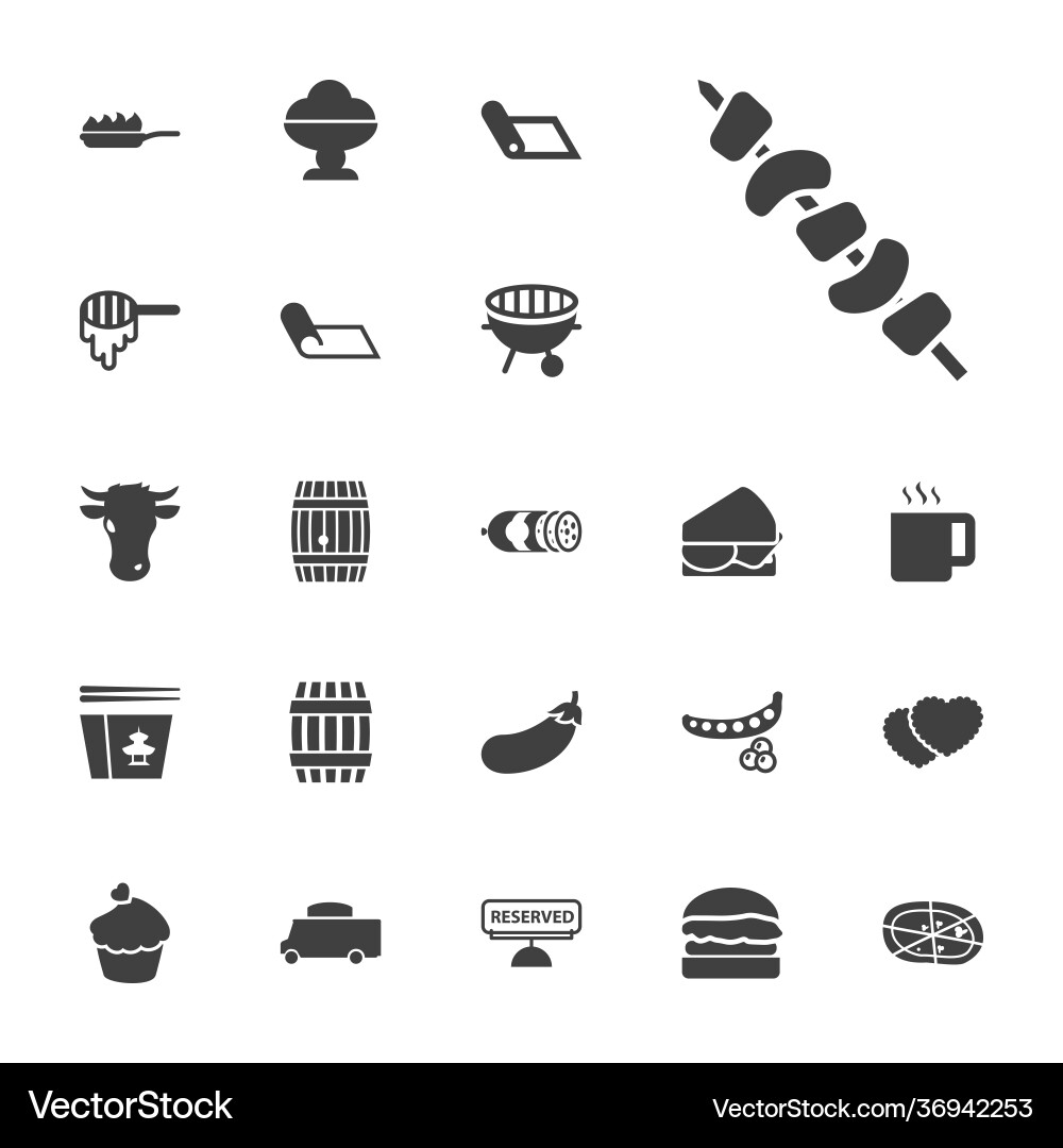 22 food icons Royalty Free Vector Image - VectorStock