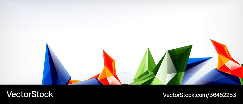 3d triangles and pyramids abstract Royalty Free Vector Image