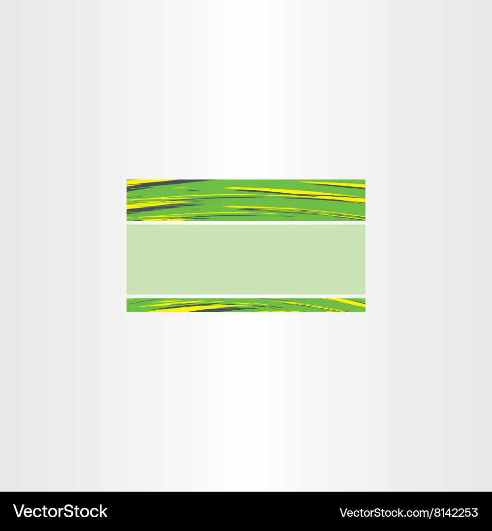 Abstract green business card template background Vector Image
