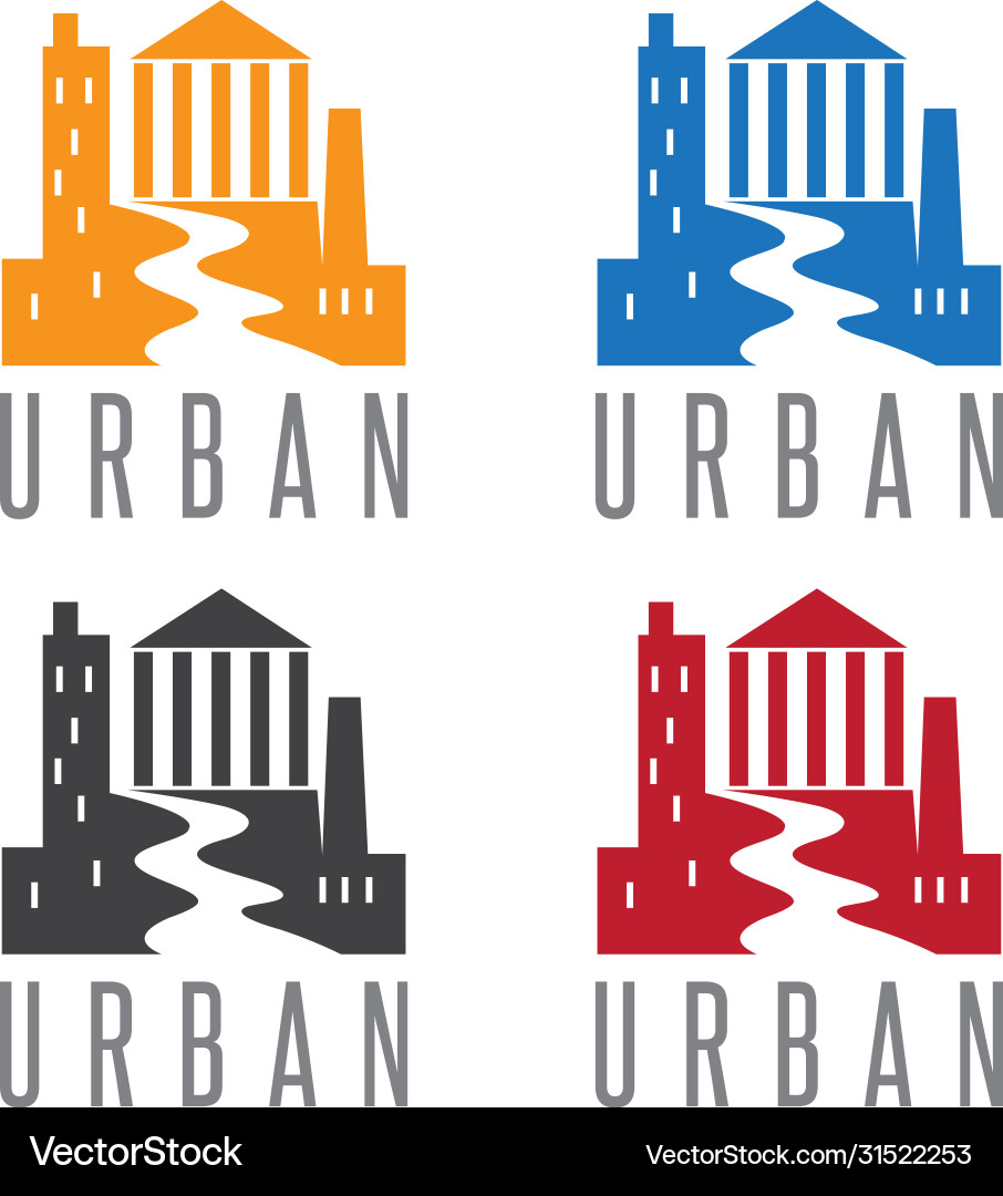 Abstract icon design template urban landscape Vector Image
