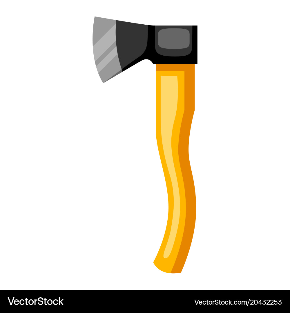 Axe on white background isolated Royalty Free Vector Image
