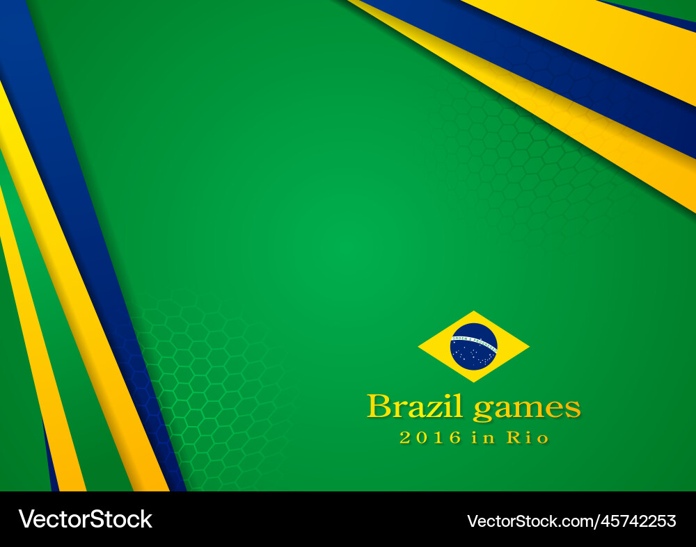 Background in brazilian colors Royalty Free Vector Image
