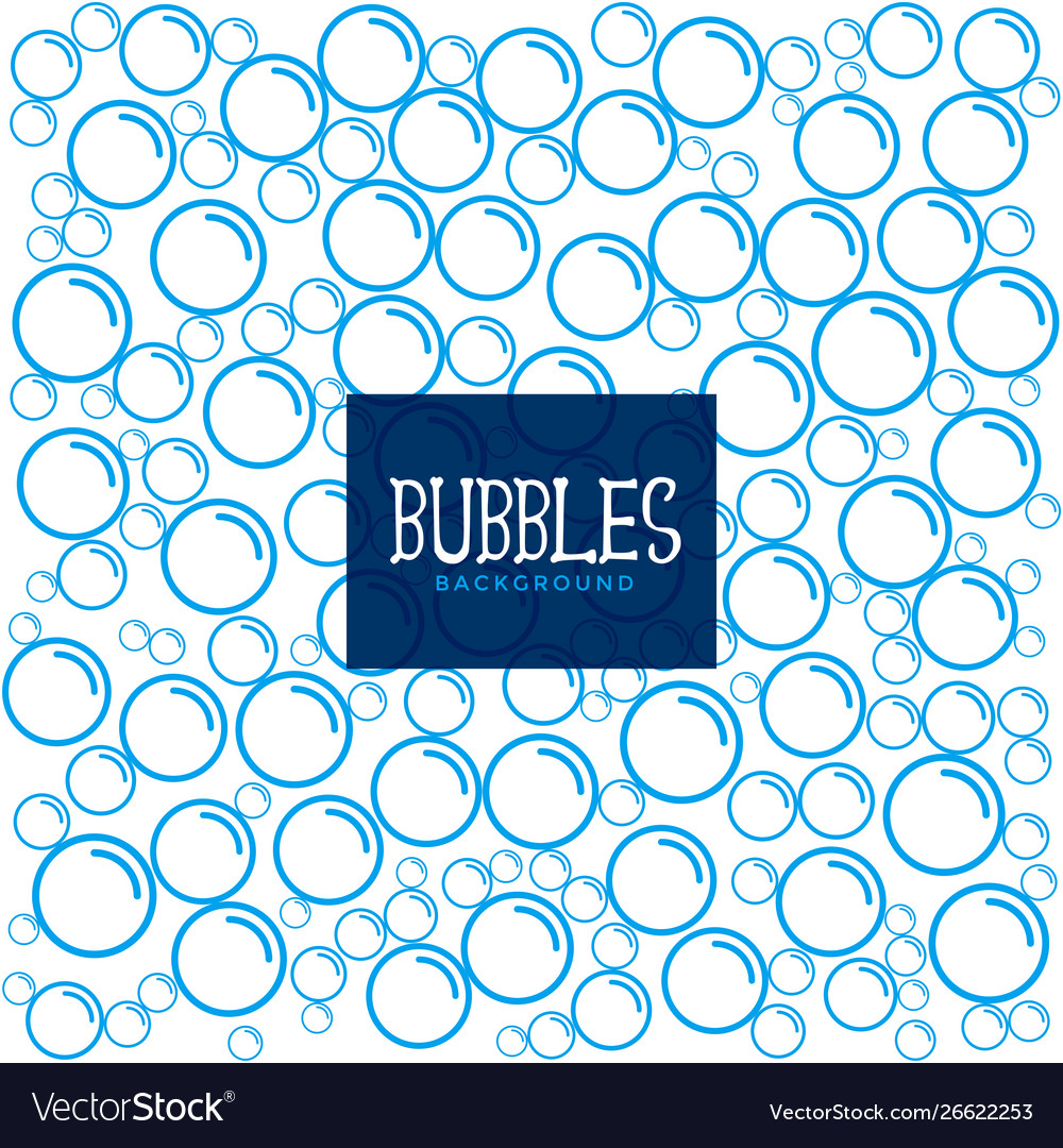 Blue bubbles pattern design background Royalty Free Vector