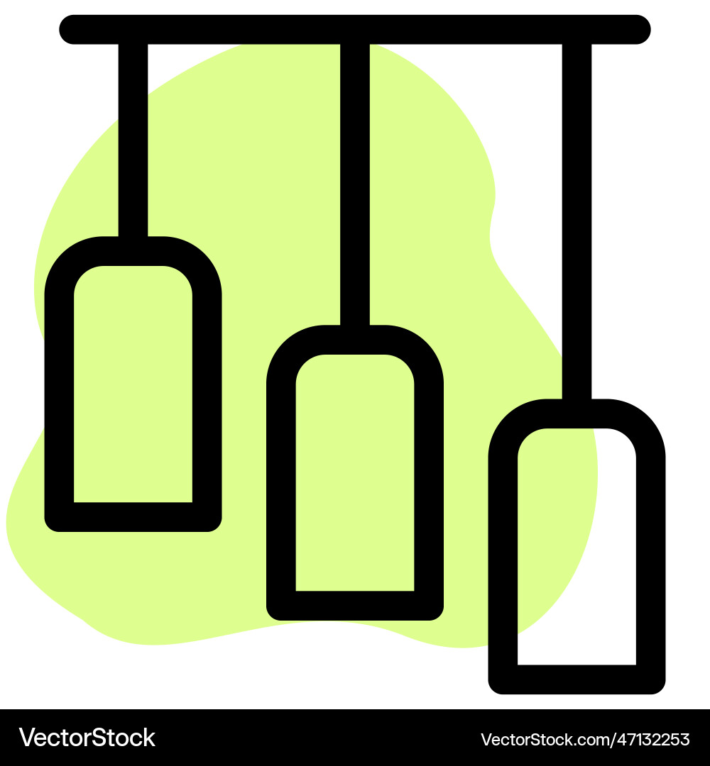 Ceiling lights set used as hall decor Royalty Free Vector