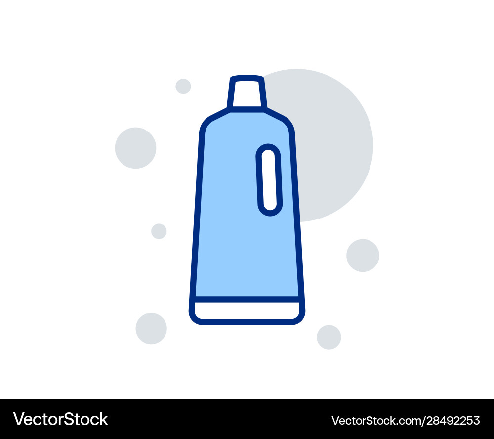 Cleaning shampoo line icon washing liquid Vector Image