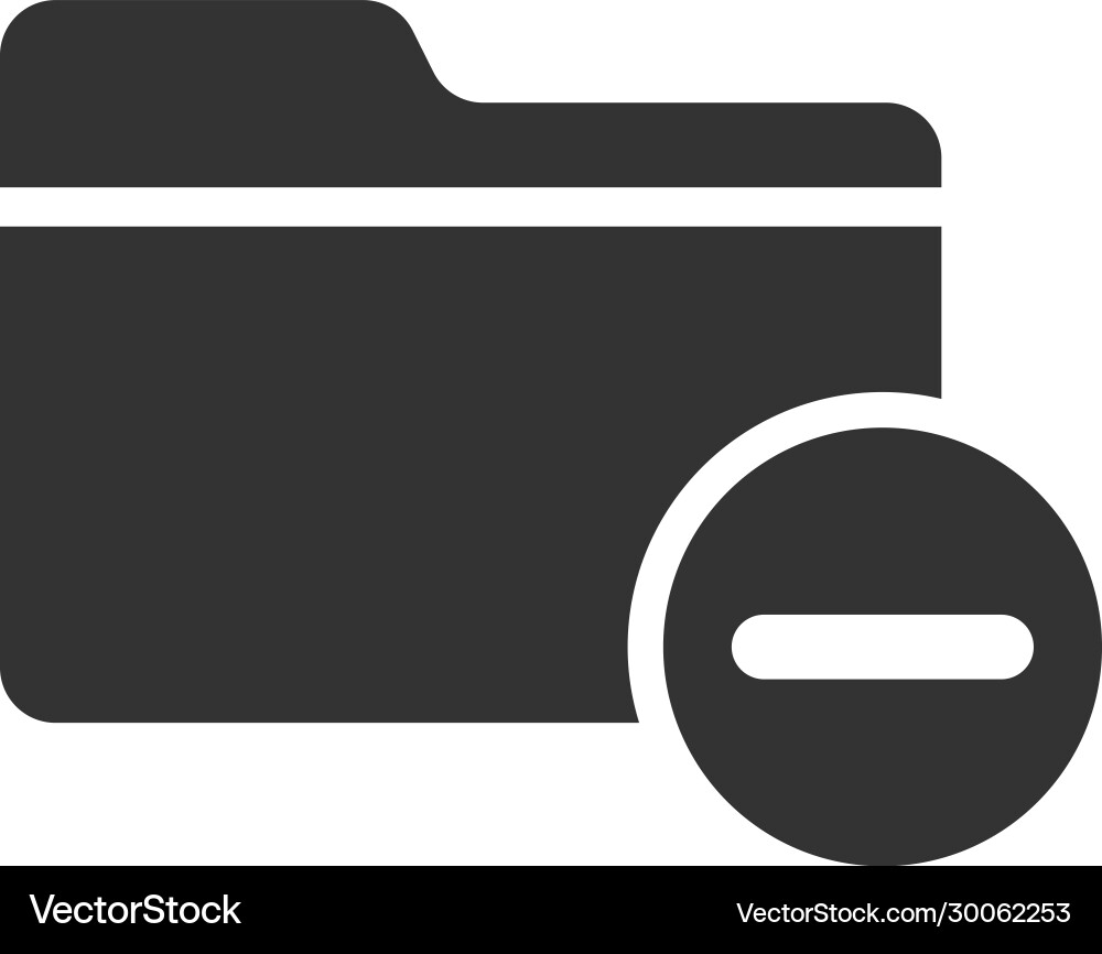 Delete folder icon Royalty Free Vector Image - VectorStock