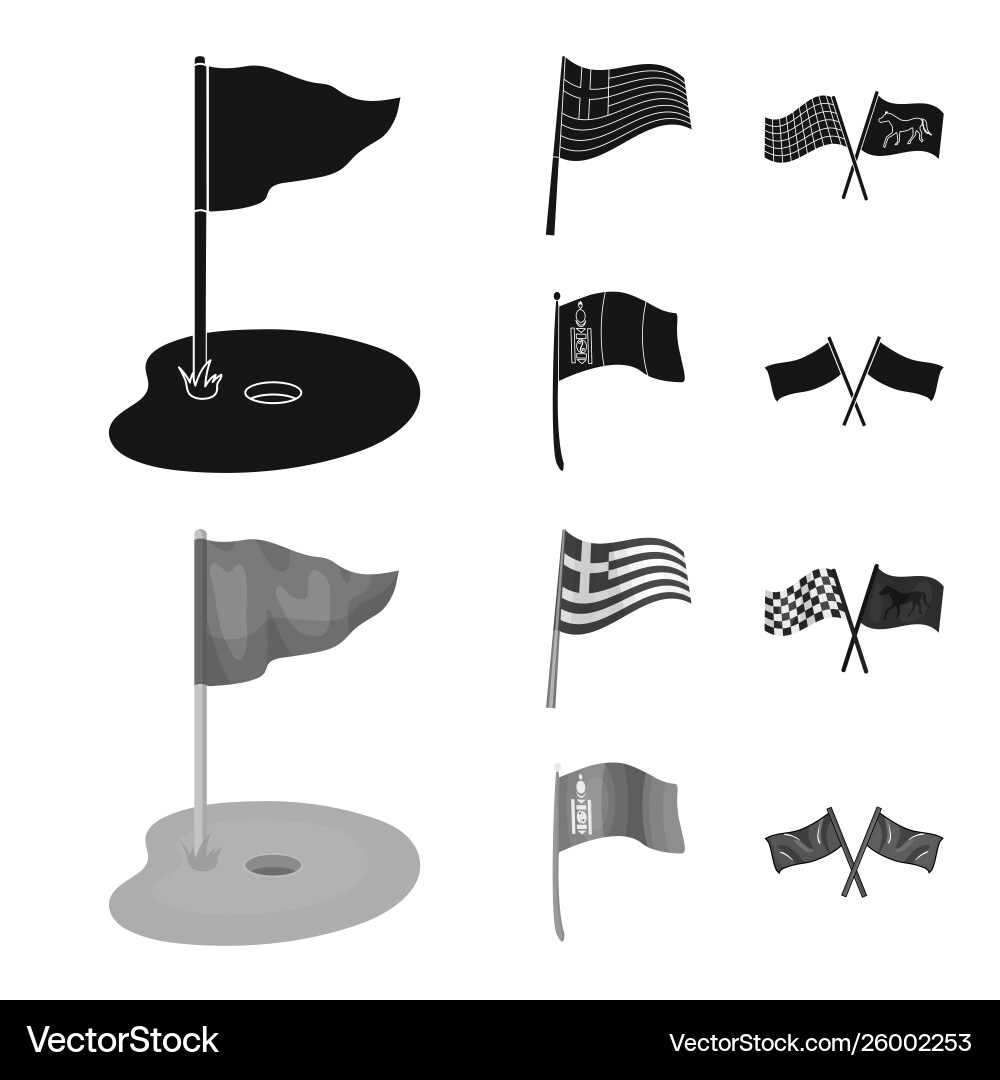 Design world and flag symbol collection Royalty Free Vector