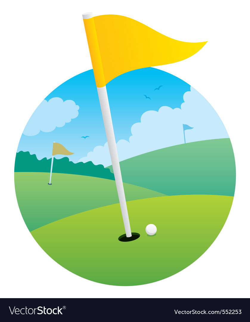 Golf flag Royalty Free Vector Image - VectorStock