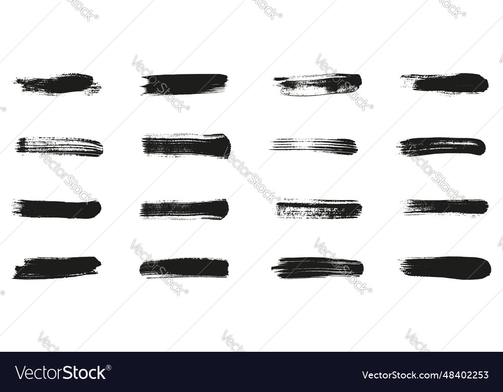 Grunge paint brush texture brushstroke graphic Vector Image