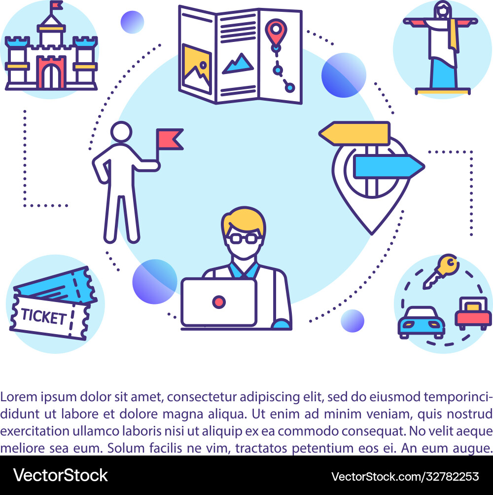 Local tourism bureau concept icon with text Vector Image