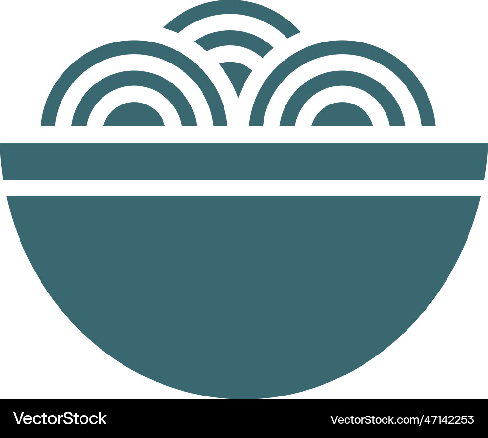Mie icon filled hot icon from education Royalty Free Vector