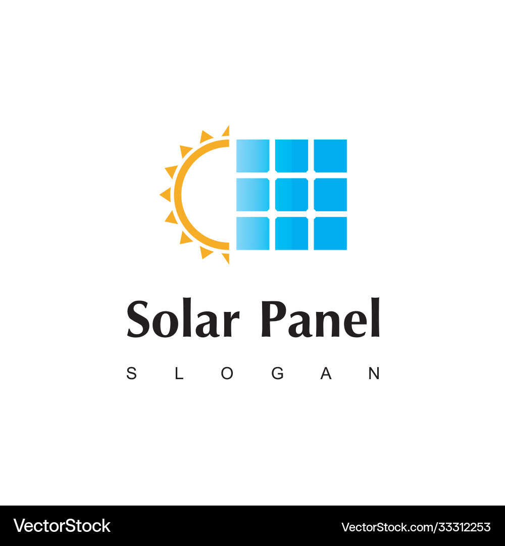 Modern solar energy logo design inspiration Vector Image