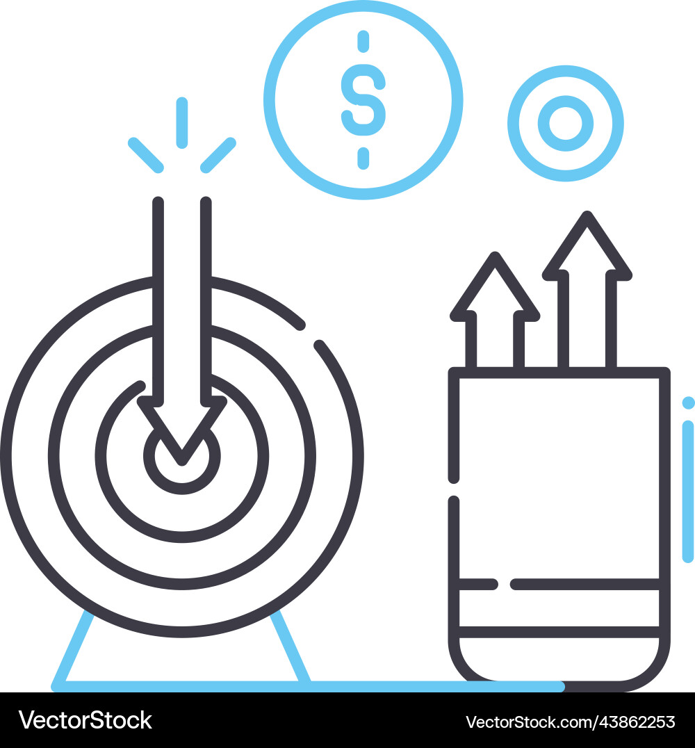 Personal loans line icon outline symbol Royalty Free Vector