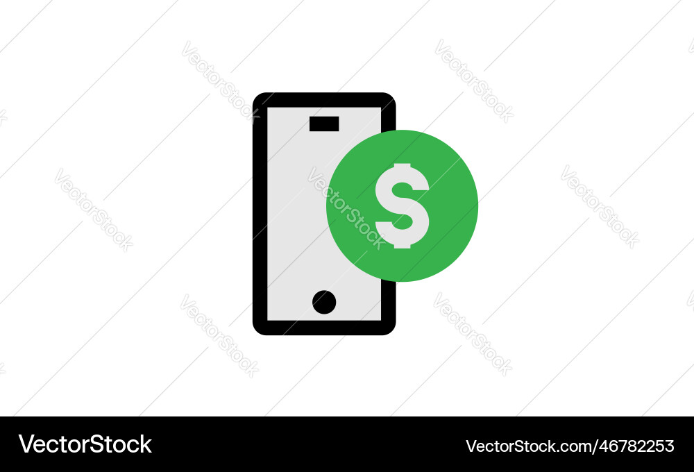 Phone payment icon mobile banking online digital Vector Image