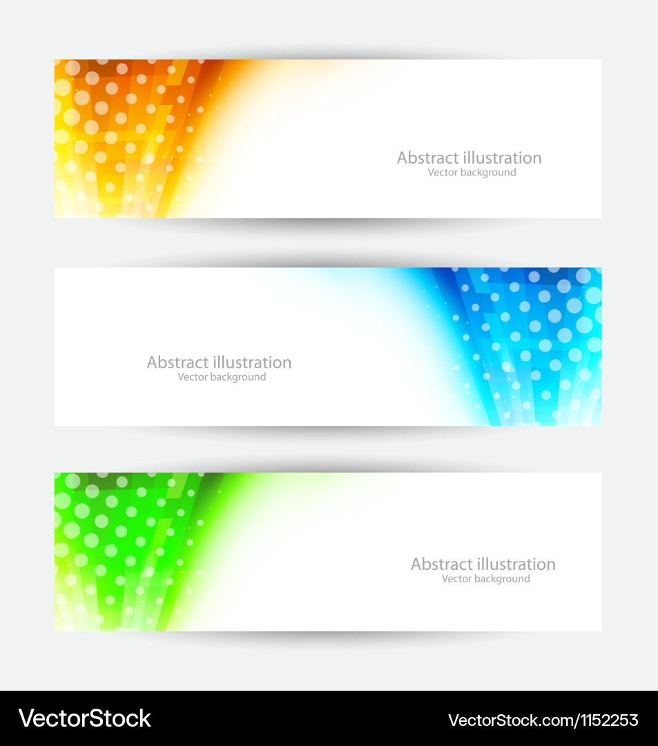 Set of abstract banners Royalty Free Vector Image
