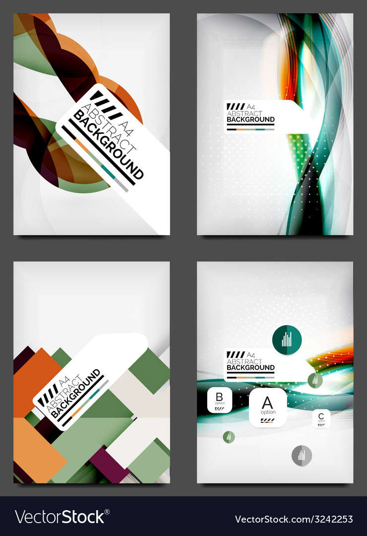 Set of flyer templates business web layouts Vector Image