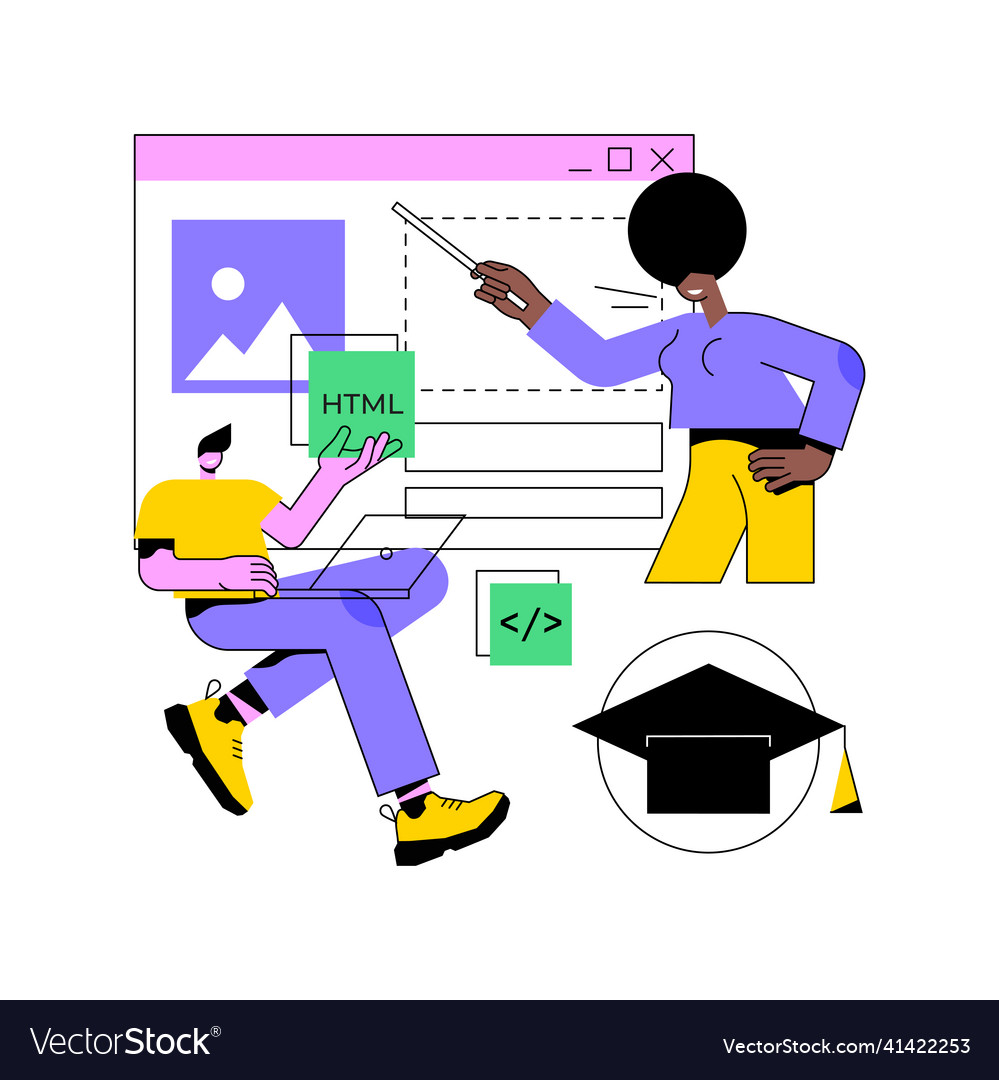 Web development courses abstract concept Vector Image
