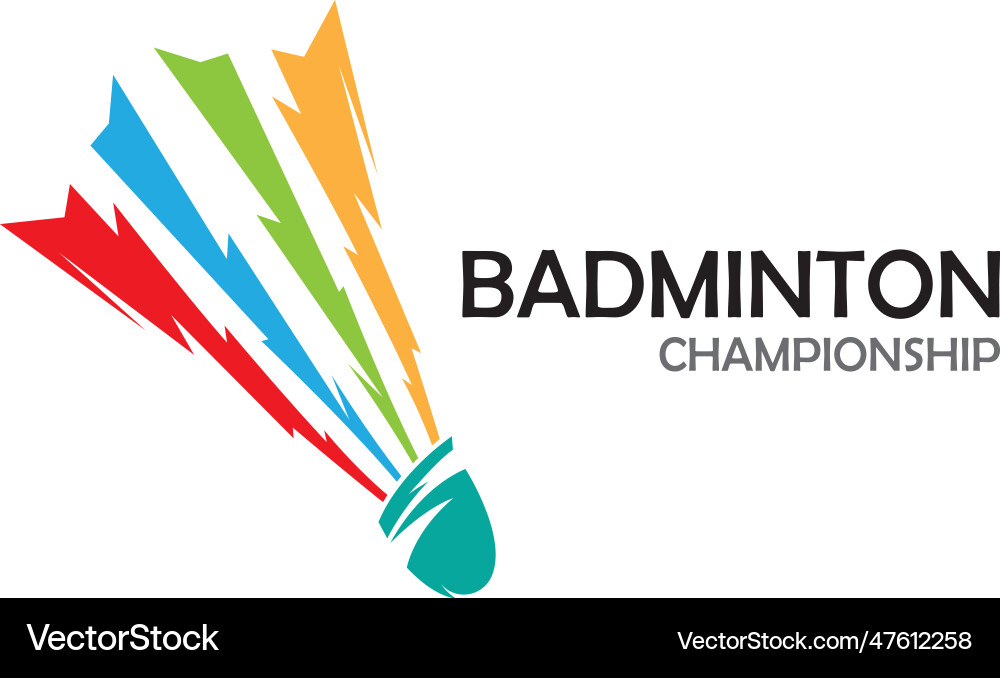 Badminton logo icon design templatebadminton Vector Image