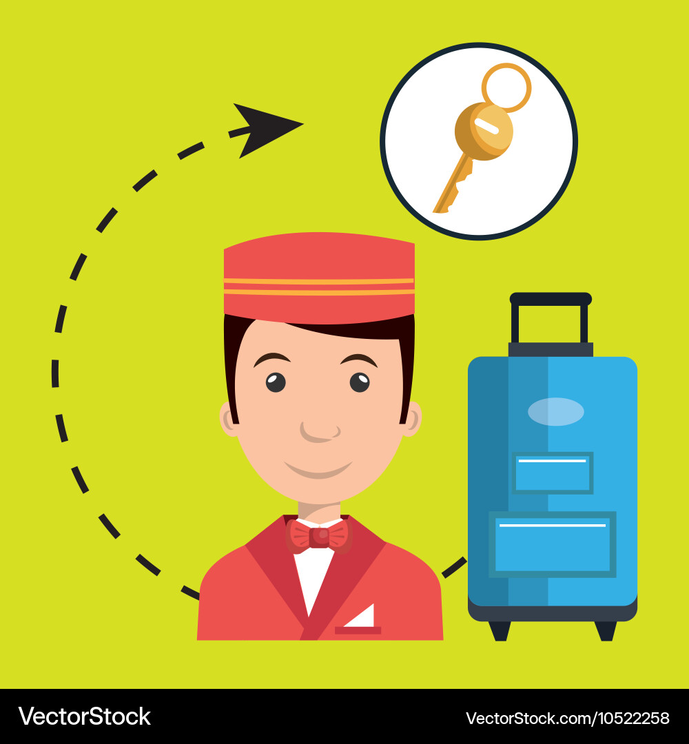 Bellman hotel employee icon Royalty Free Vector Image