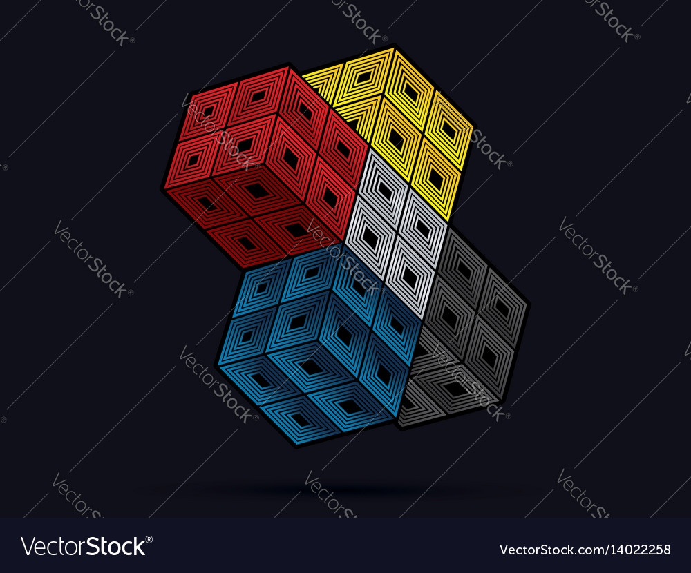 Cube box Royalty Free Vector Image - VectorStock