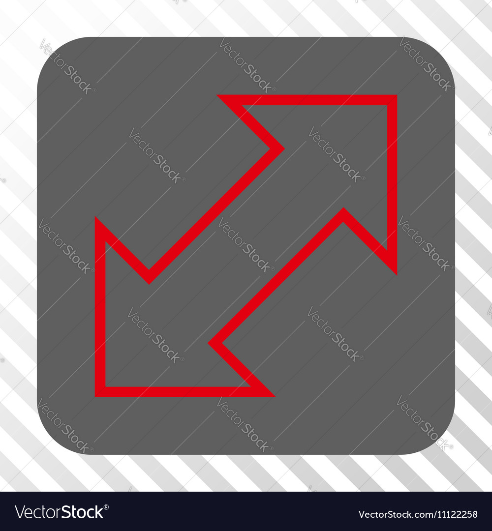Exchange diagonal rounded square button Royalty Free Vector