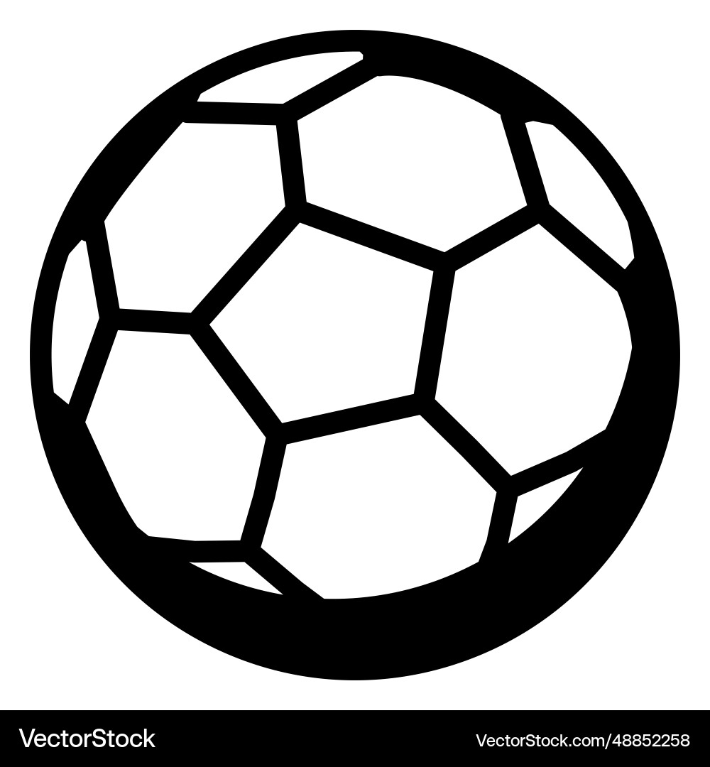Football ball stroke Royalty Free Vector Image
