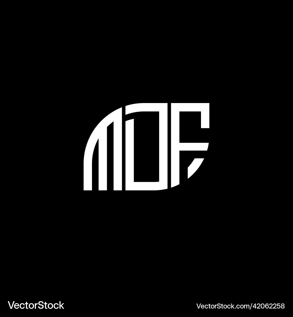 Mdf letter logo design on black background Vector Image