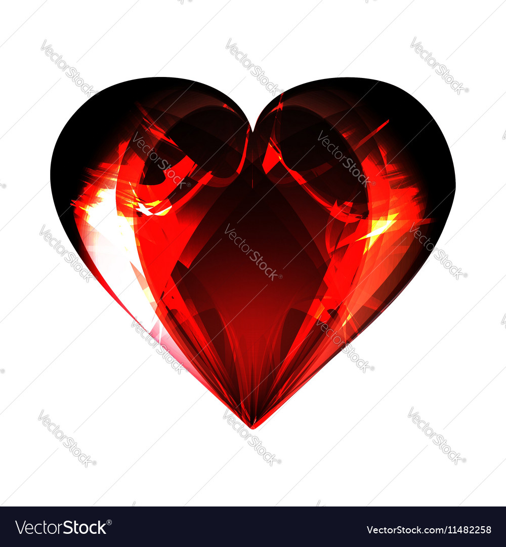 Ruby heart Royalty Free Vector Image - VectorStock